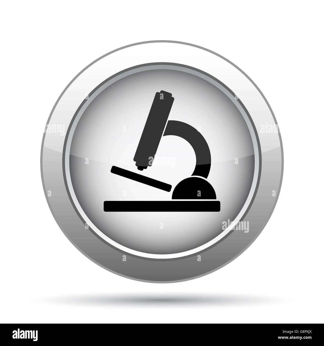 Microscope icon. Internet button on white background Stock Photo - Alamy