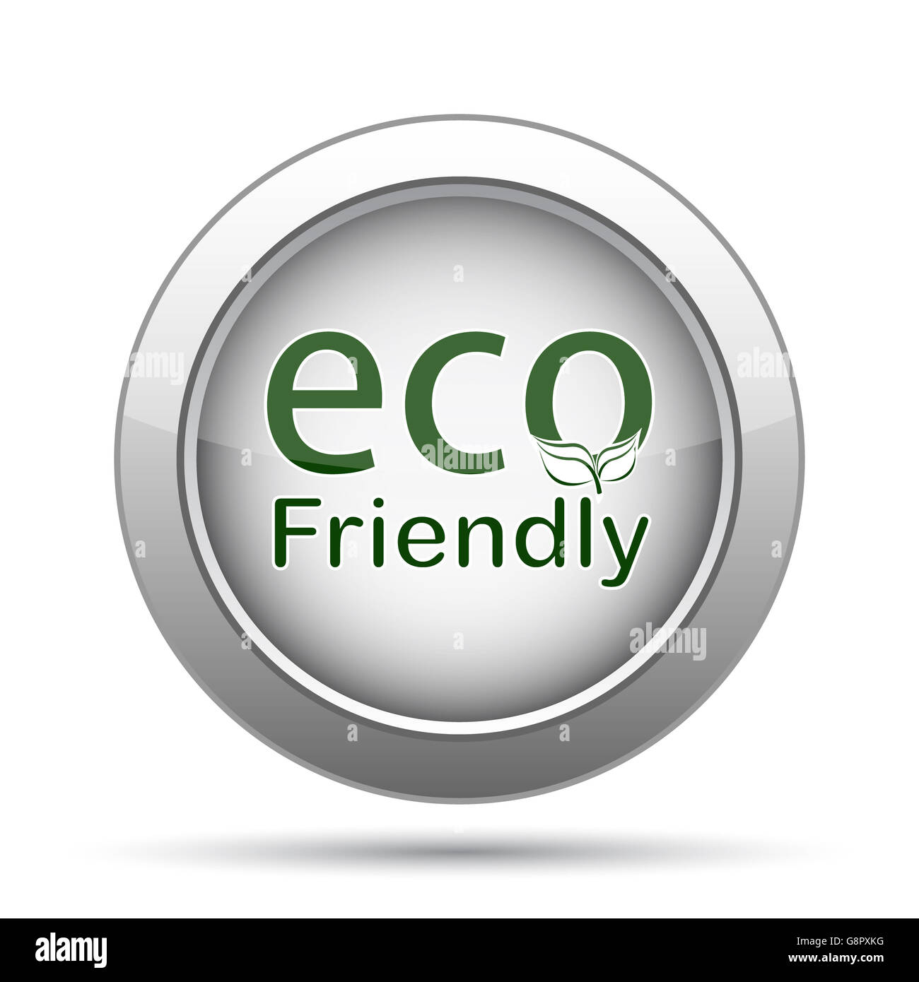 Eco Friendly icon. Internet button on white background Stock Photo - Alamy