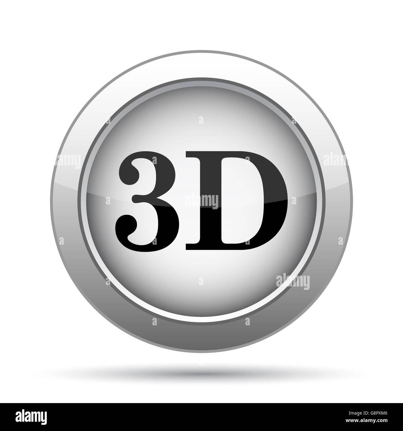 3D icon. Internet button on white background Stock Photo - Alamy