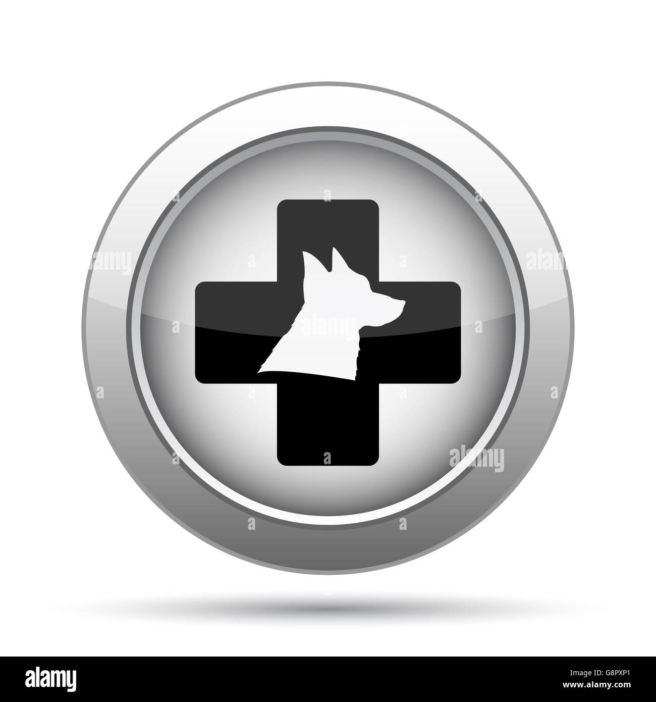 Veterinary icon. Internet button on white background Stock Photo - Alamy