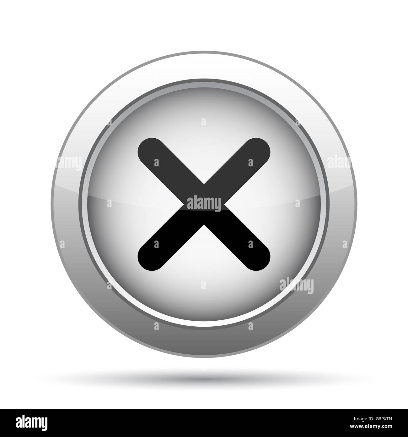 X close icon. Internet button on white background Stock Photo - Alamy