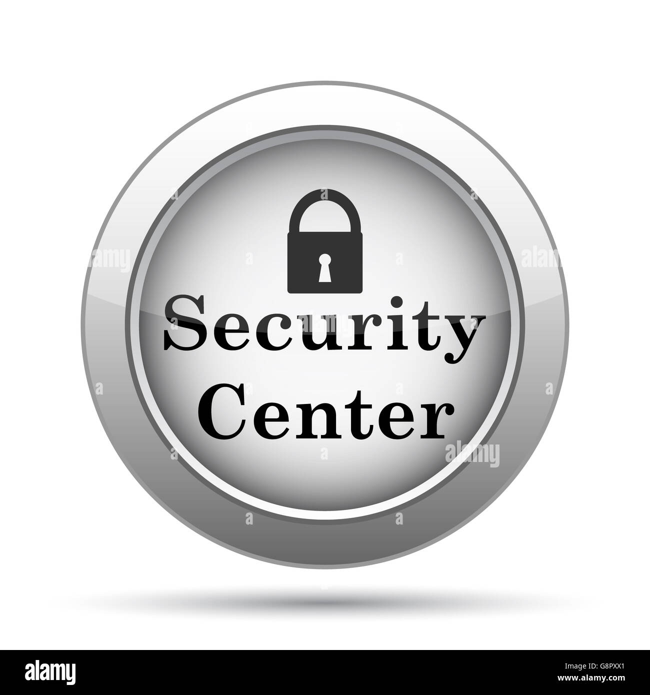 Security center icon. Internet button on white background Stock Photo ...