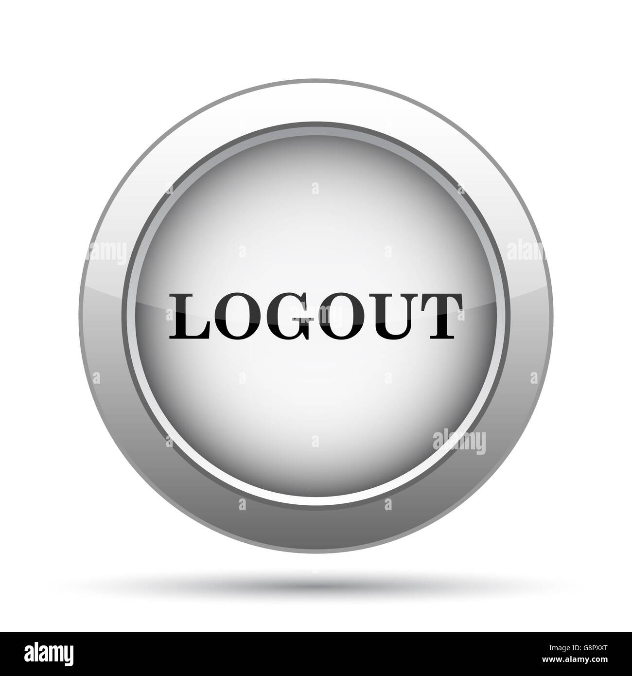Logout icon. Internet button on white background Stock Photo - Alamy