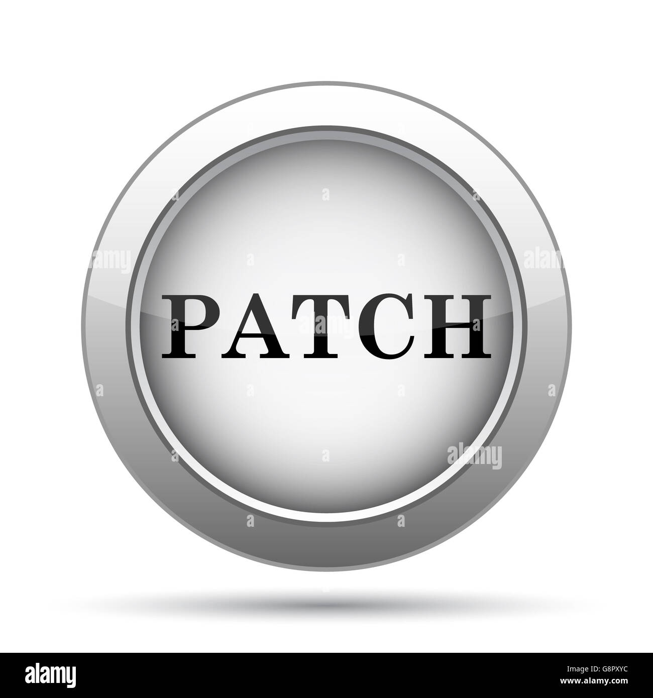 Patch icon. Internet button on white background Stock Photo - Alamy