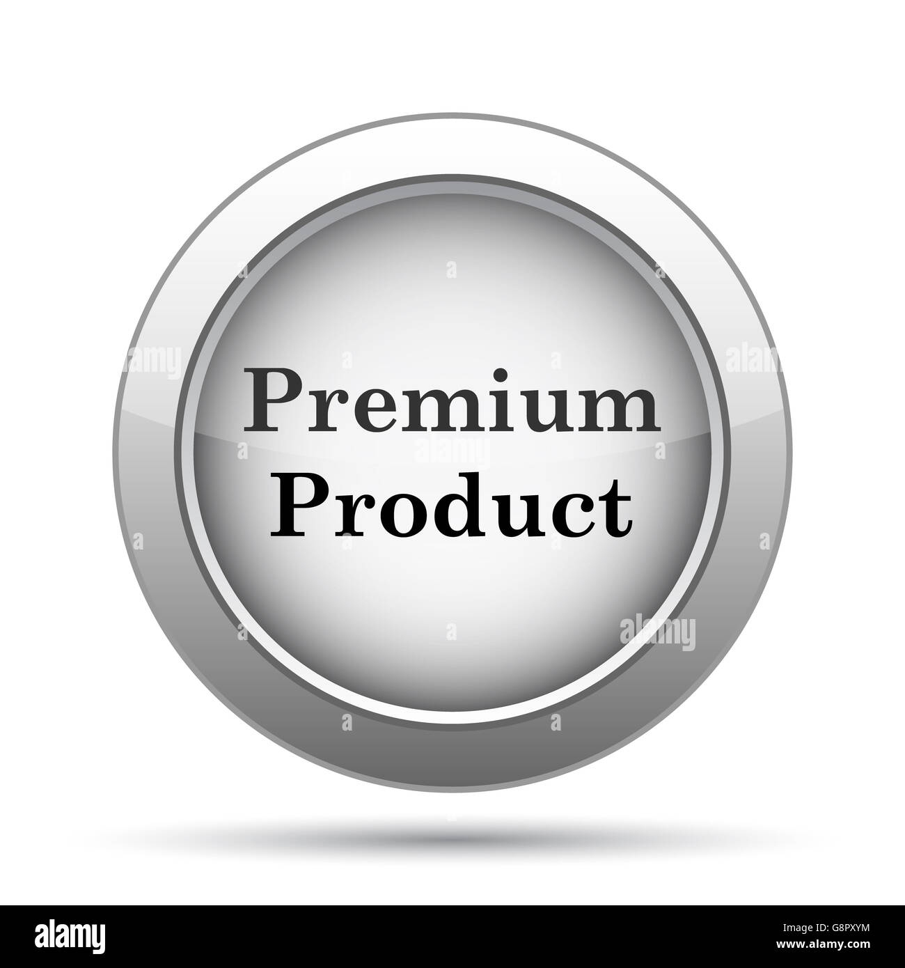 Premium product icon. Internet button on white background Stock Photo ...