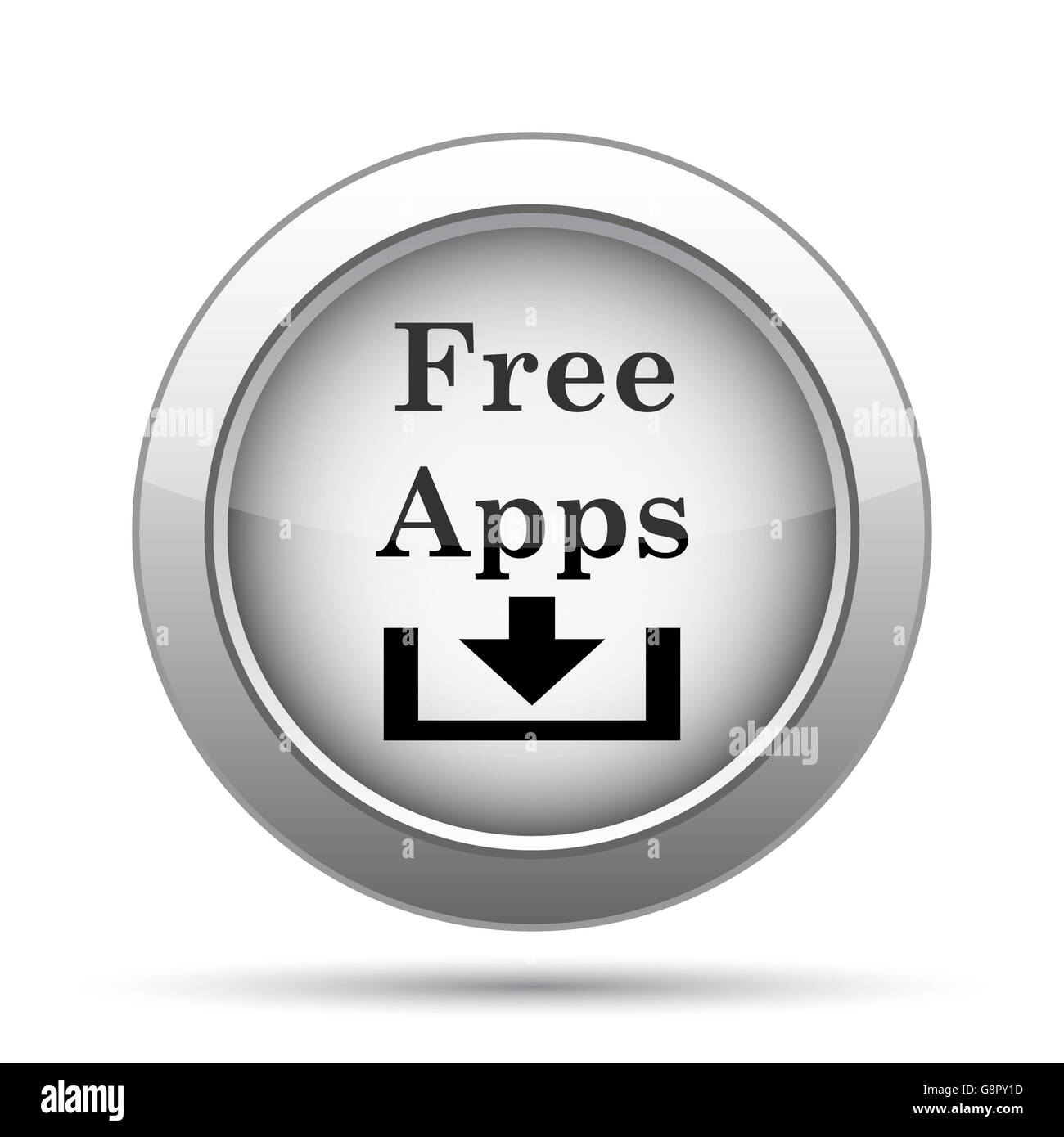 Free apps icon. Internet button on white background Stock Photo - Alamy