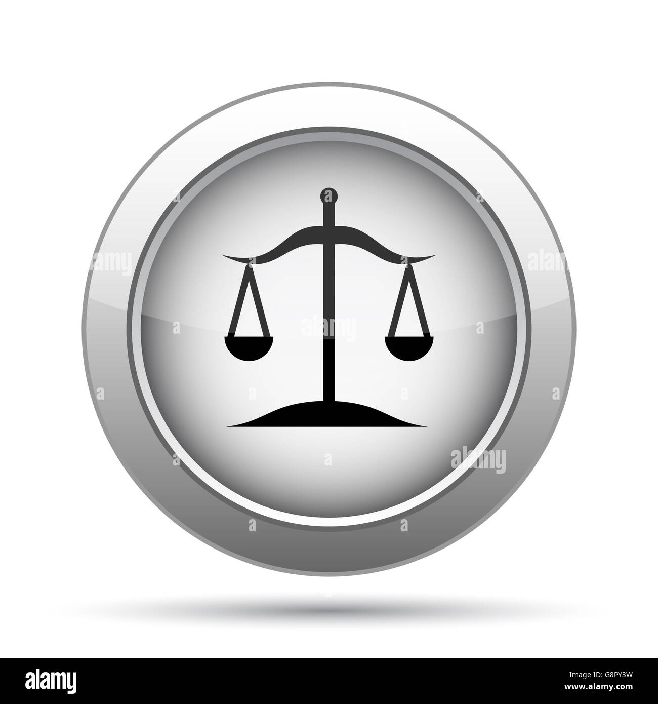 Balance icon. Internet button on white background Stock Photo - Alamy