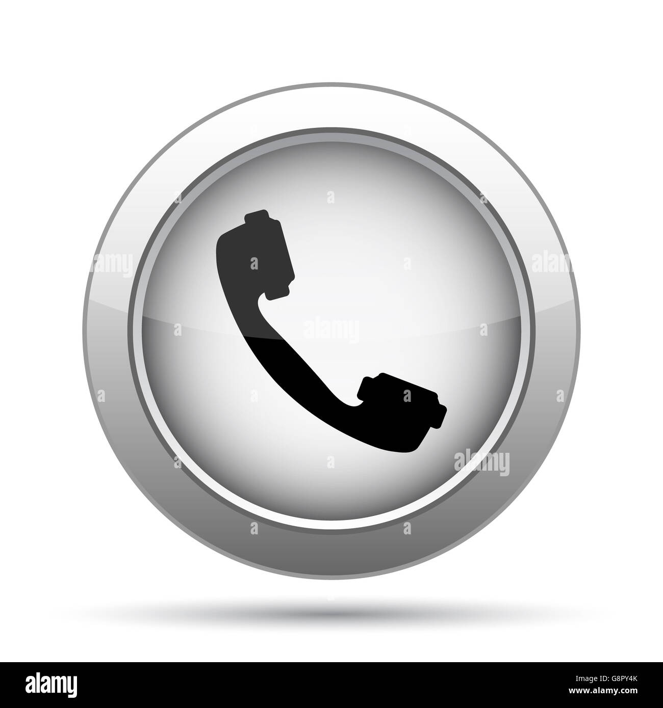 Phone icon. Internet button on white background Stock Photo - Alamy
