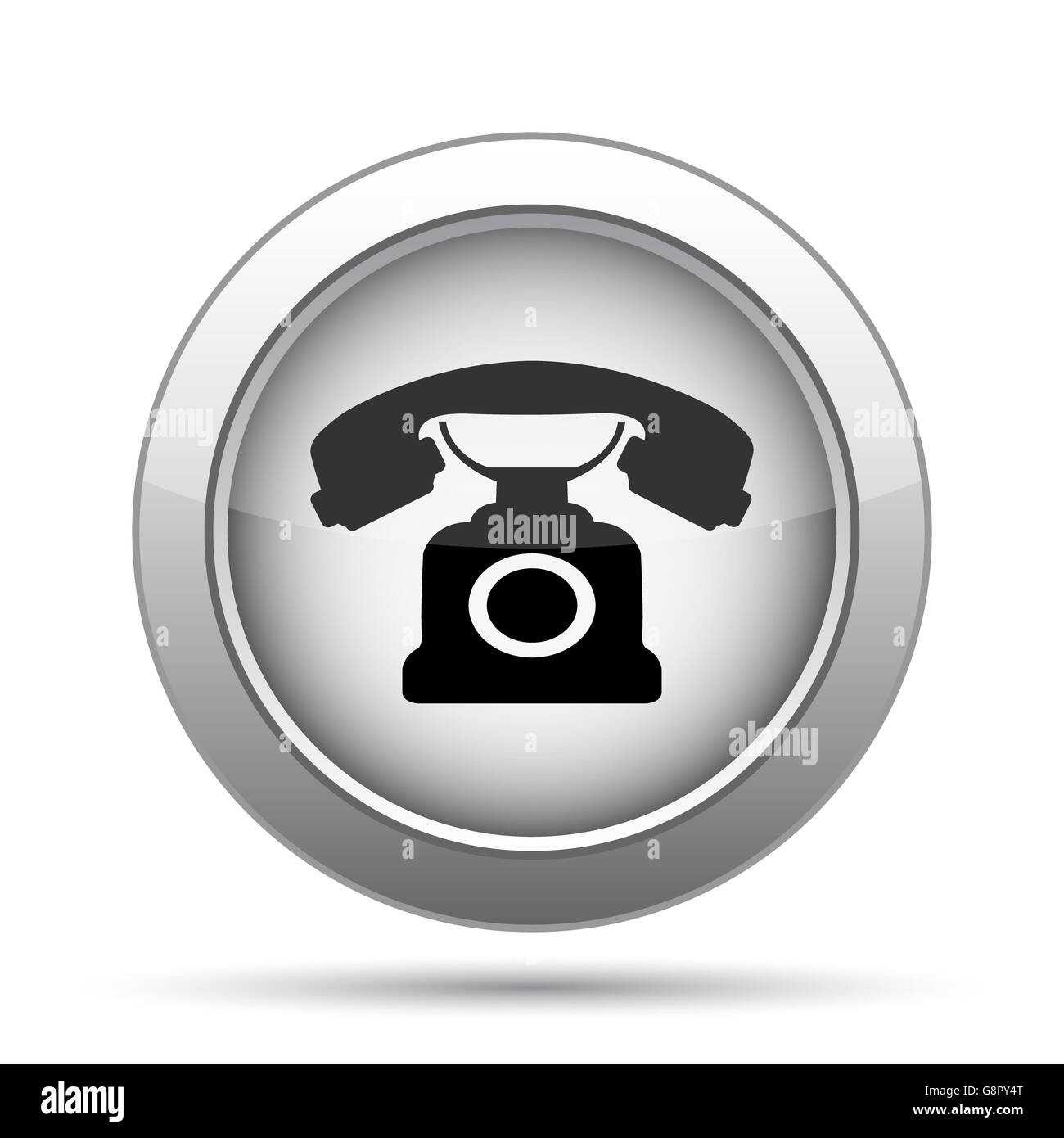Phone icon. Internet button on white background Stock Photo - Alamy