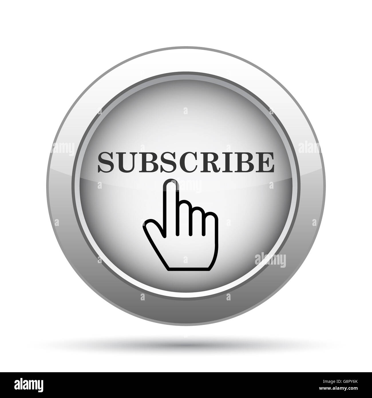 Subscribe icon. Internet button on white background Stock Photo - Alamy