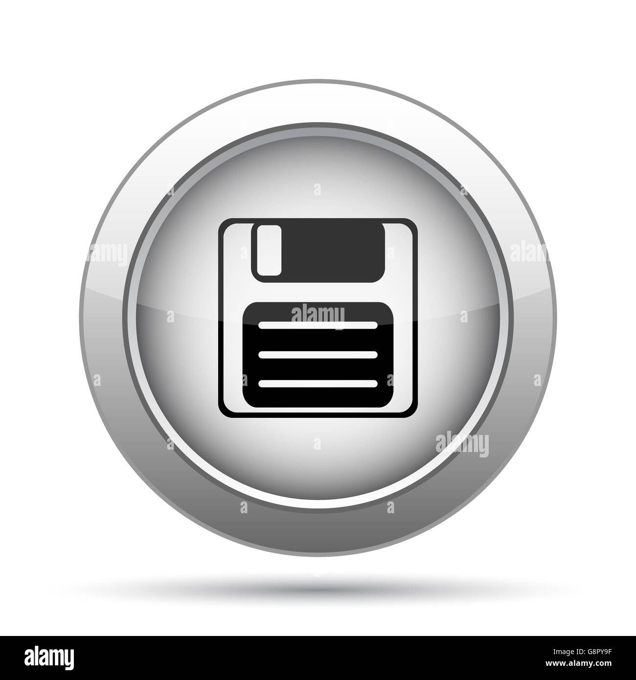 Save icon. Internet button on white background Stock Photo - Alamy