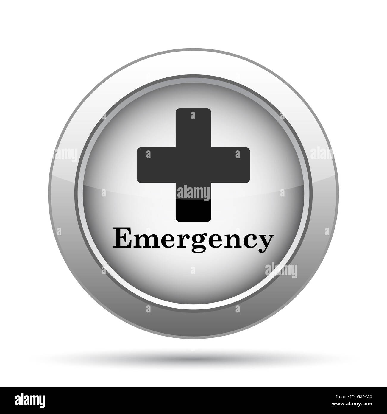 Emergency icon. Internet button on white background Stock Photo - Alamy