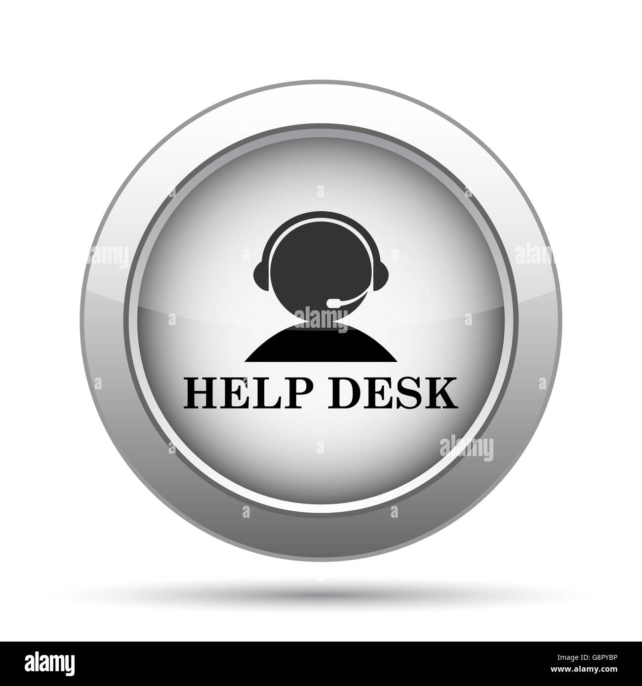 Helpdesk icon. Internet button on white background Stock Photo - Alamy