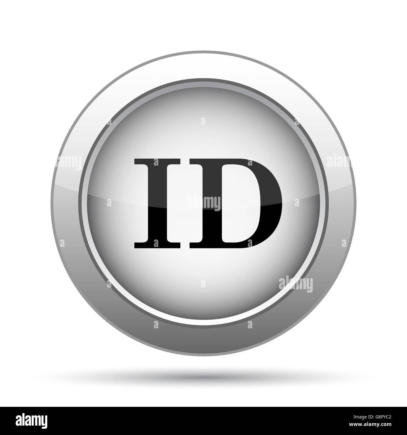 ID icon. Internet button on white background Stock Photo - Alamy