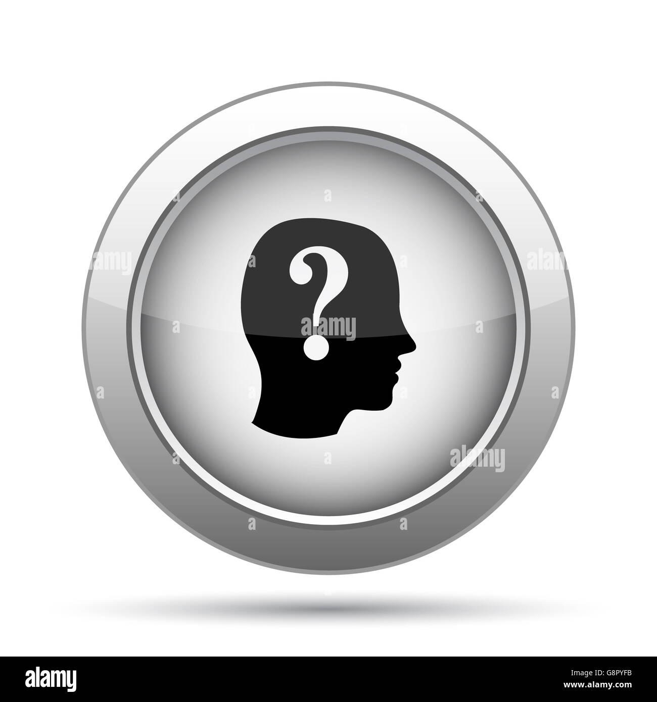 Quiz icon. Internet button on white background Stock Photo - Alamy