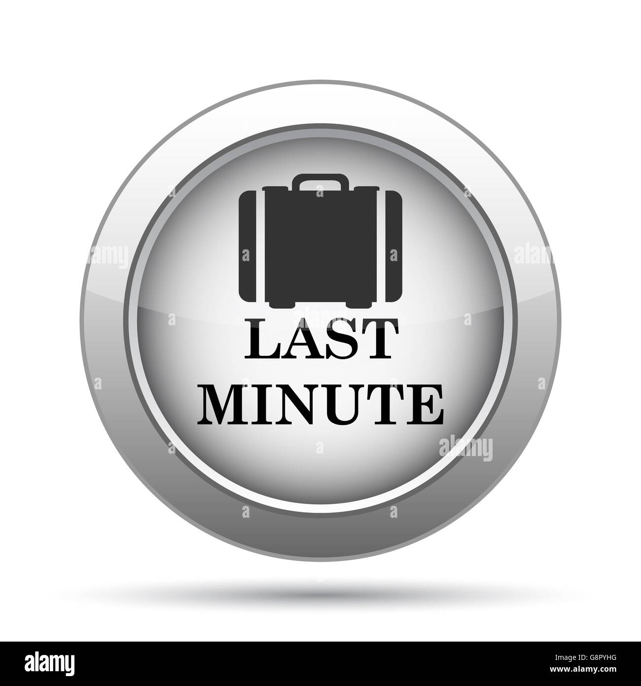 Last minute icon. Internet button on white background Stock Photo - Alamy