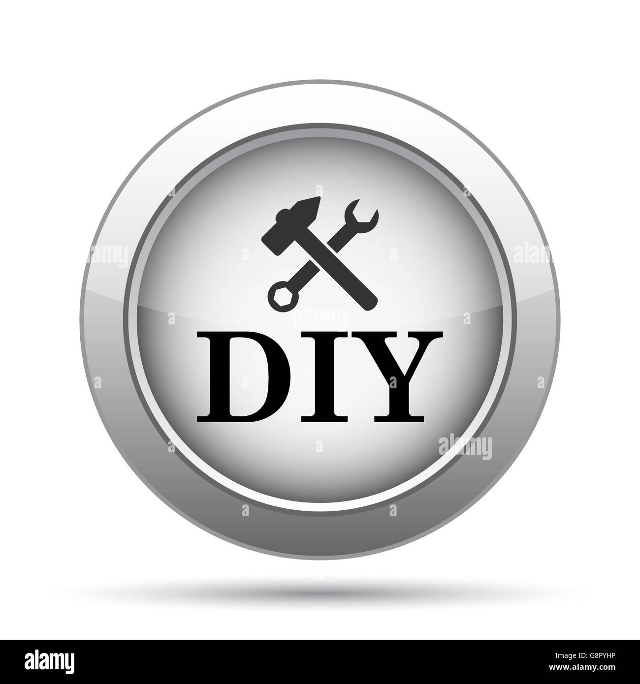 DIY icon. Internet button on white background Stock Photo - Alamy