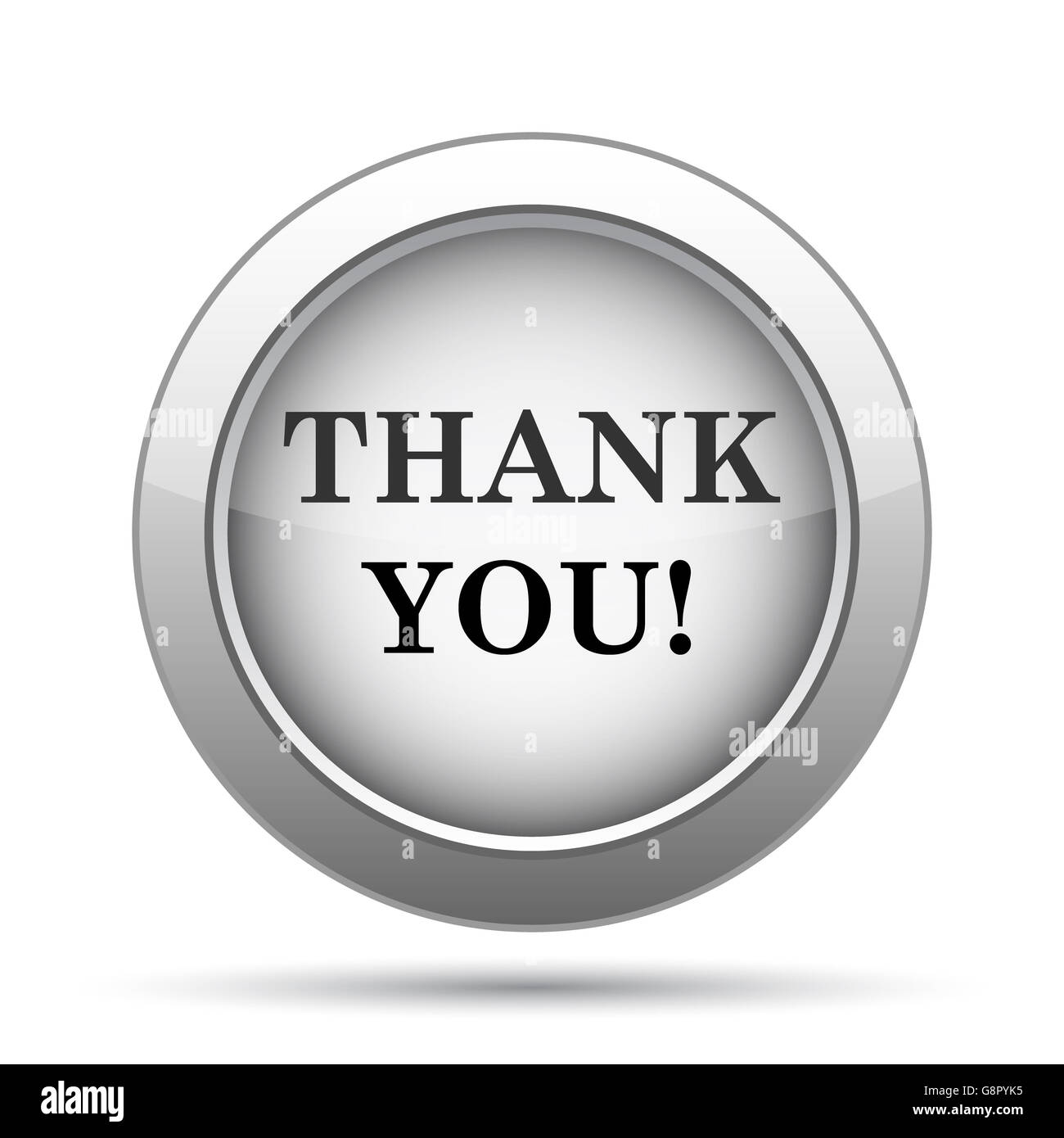 Thank you icon. Internet button on white background Stock Photo - Alamy