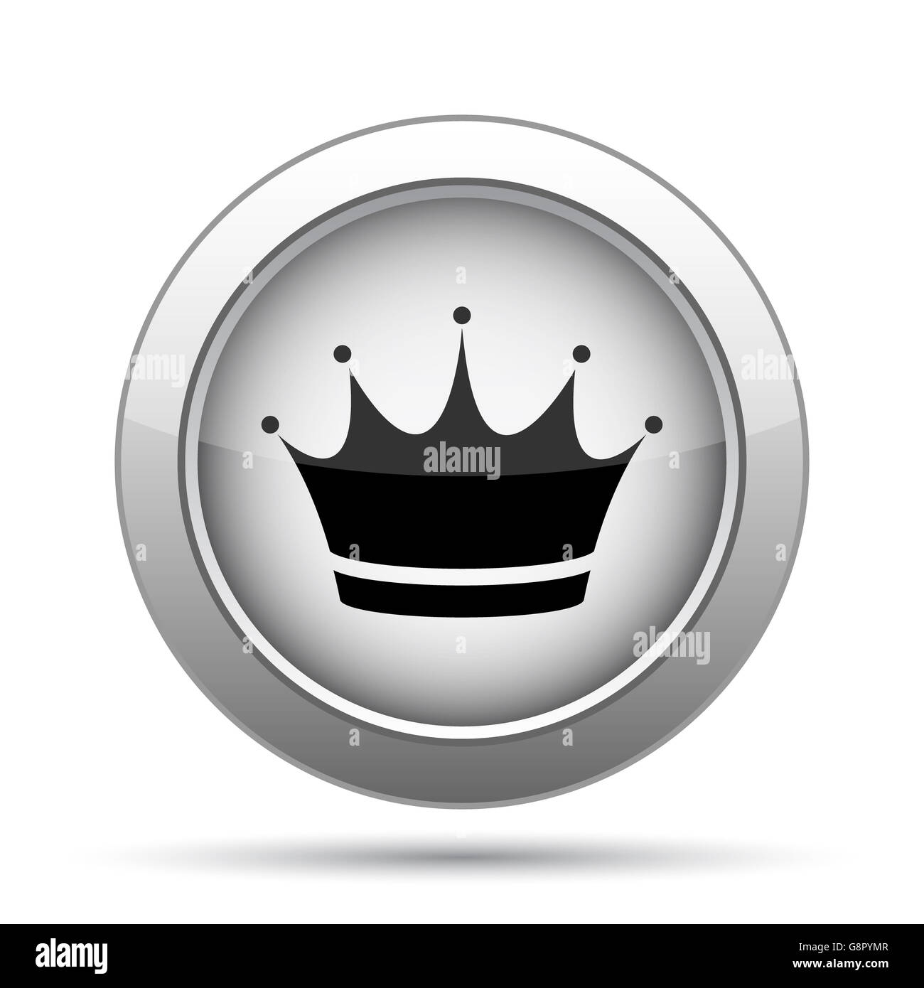 Crown icon. Internet button on white background Stock Photo - Alamy