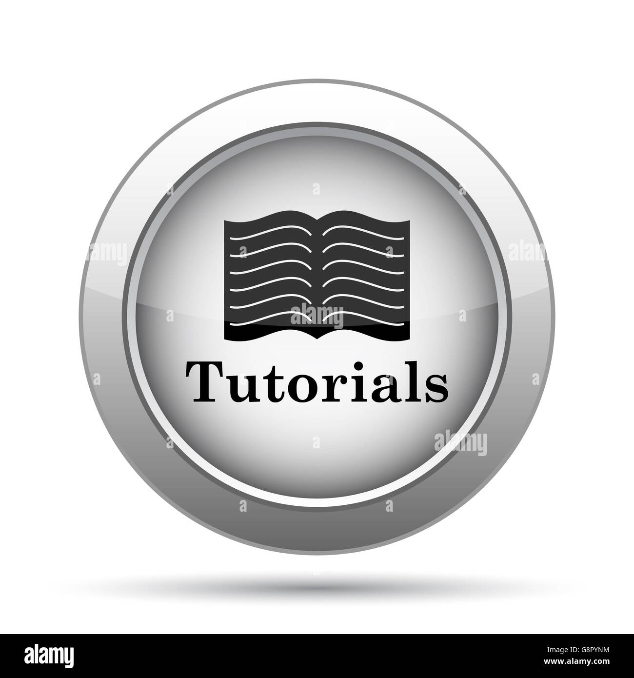 Tutorials icon. Internet button on white background Stock Photo - Alamy