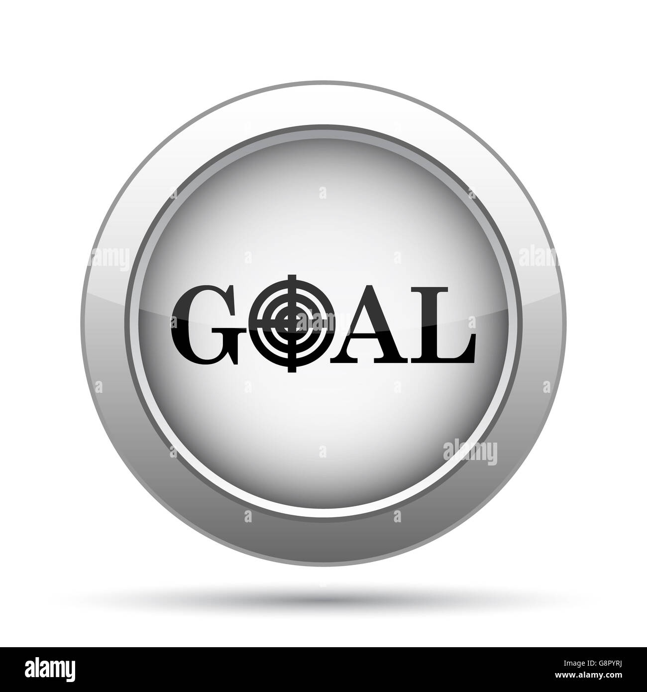 Goal icon. Internet button on white background Stock Photo - Alamy