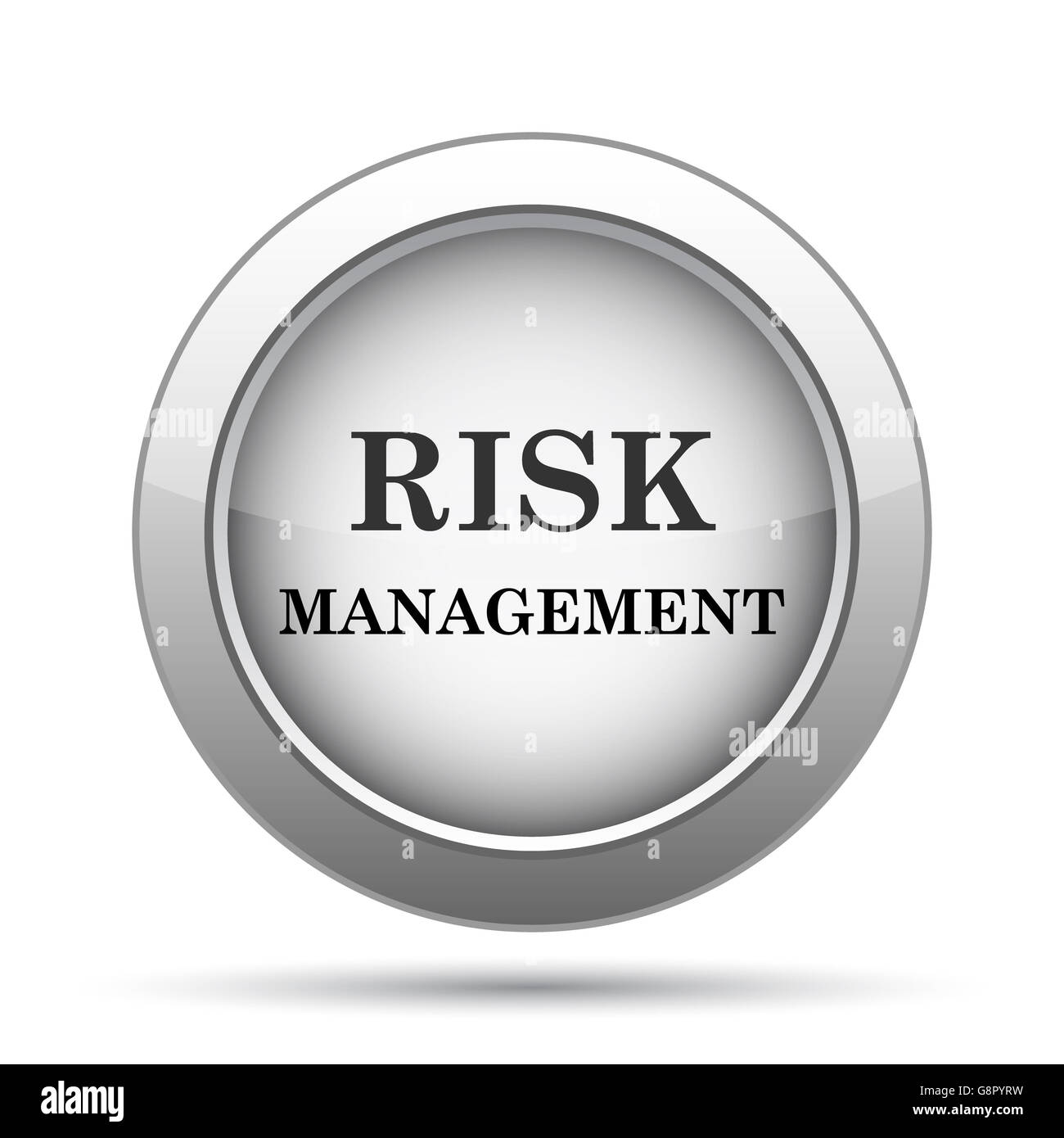 Risk management icon internet button Cut Out Stock Images & Pictures ...