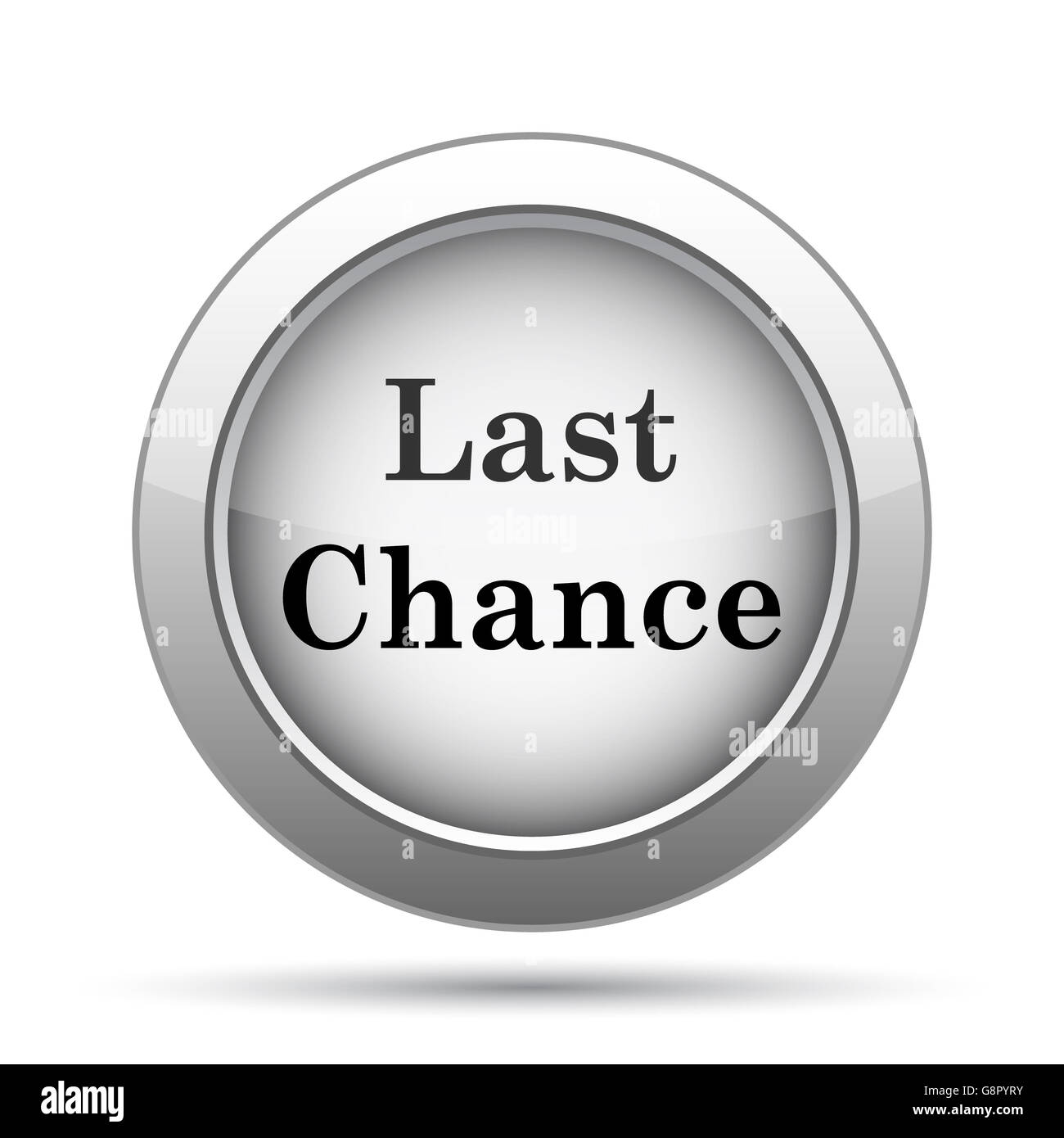 Last chance icon. Internet button on white background Stock Photo - Alamy