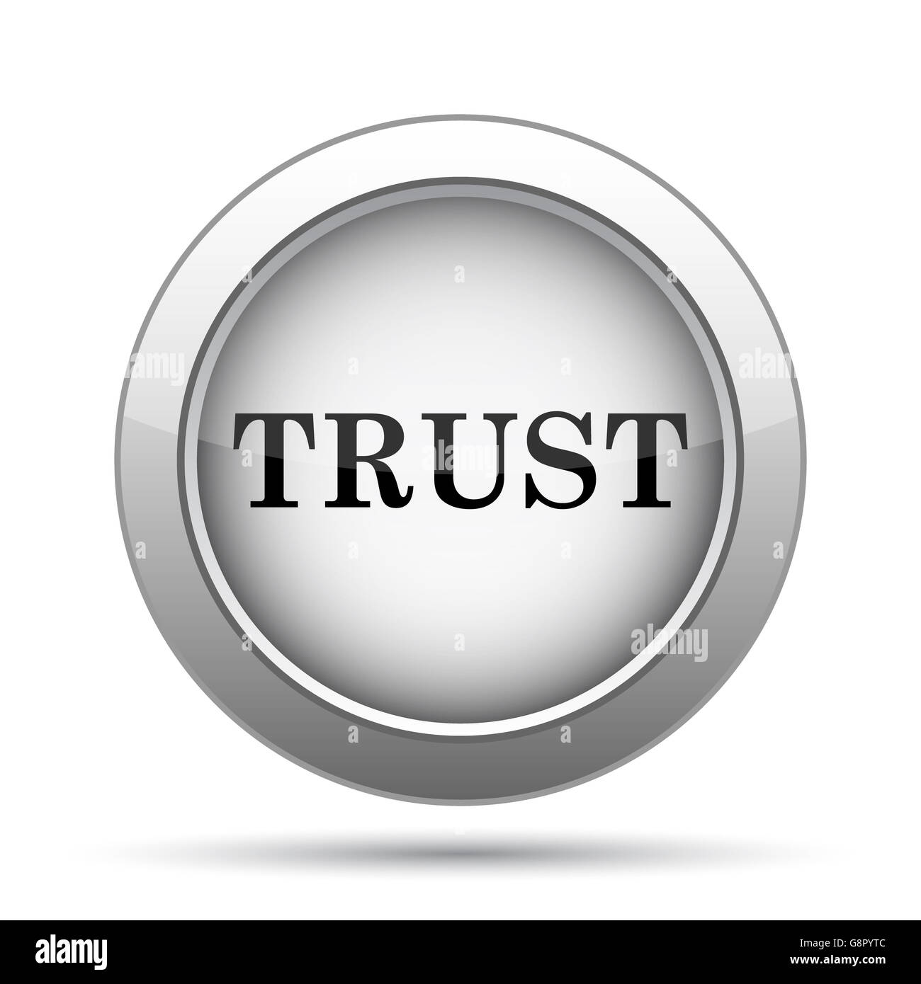 Trust icon. Internet button on white background Stock Photo - Alamy