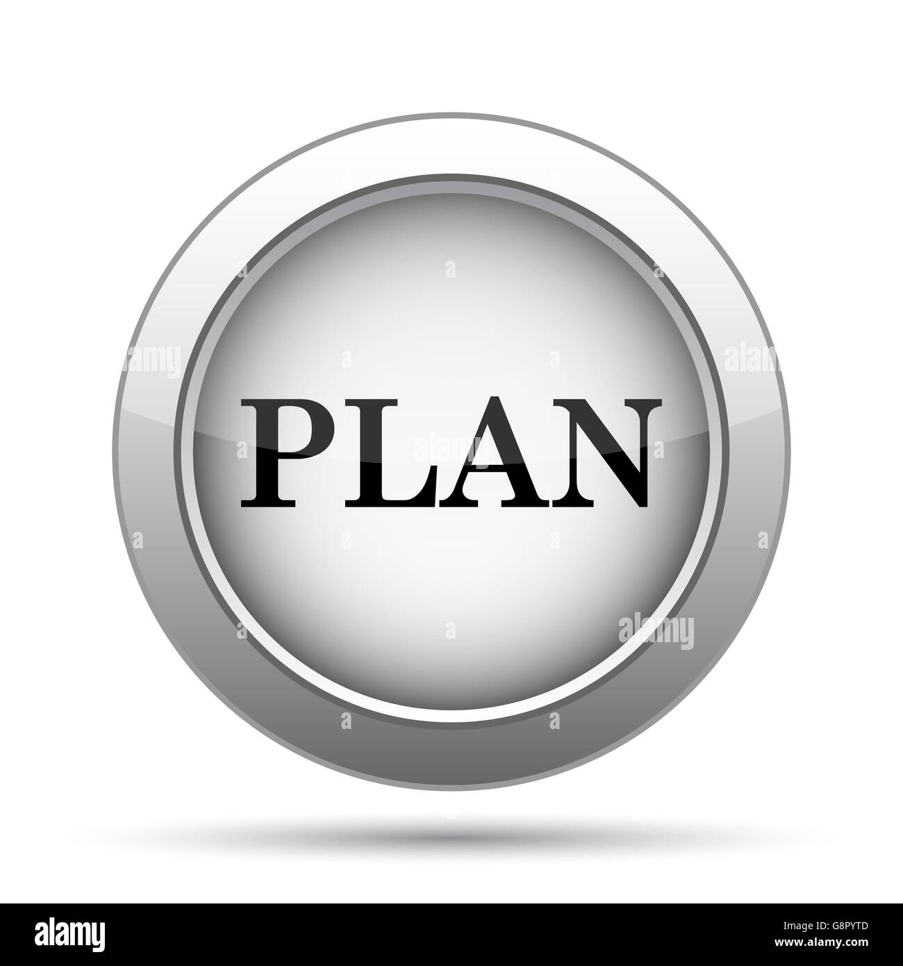 Plan icon. Internet button on white background Stock Photo - Alamy