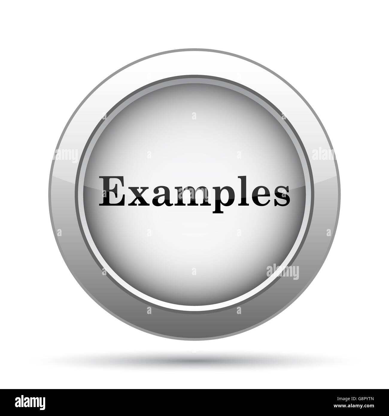 Examples icon. Internet button on white background Stock Photo - Alamy