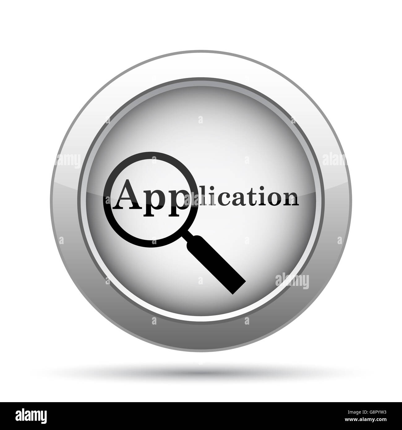 Application icon. Internet button on white background Stock Photo - Alamy