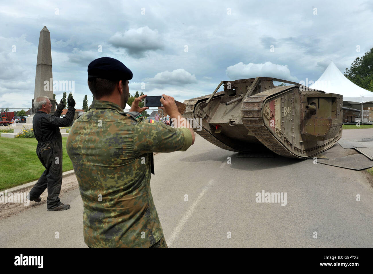 Coporal Eric Szklarek of the German Mechanised Infantry Brigade, takes ...