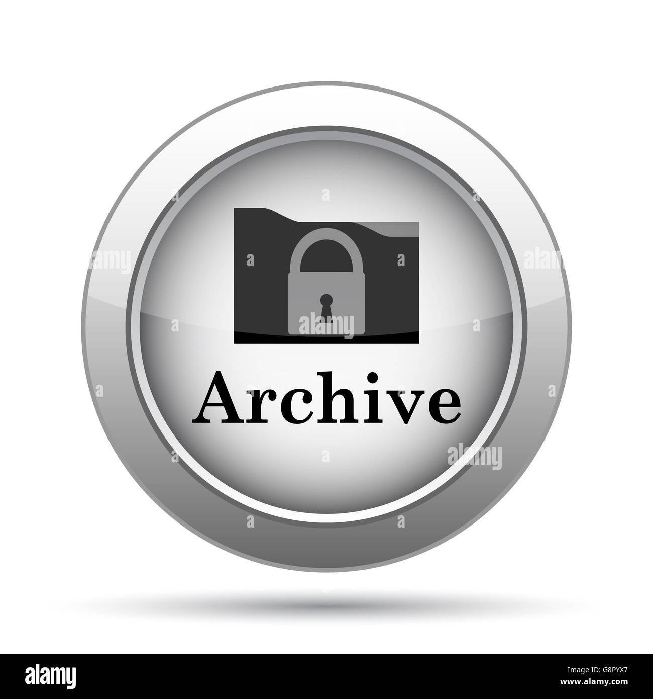 Archive icon. Internet button on white background Stock Photo - Alamy