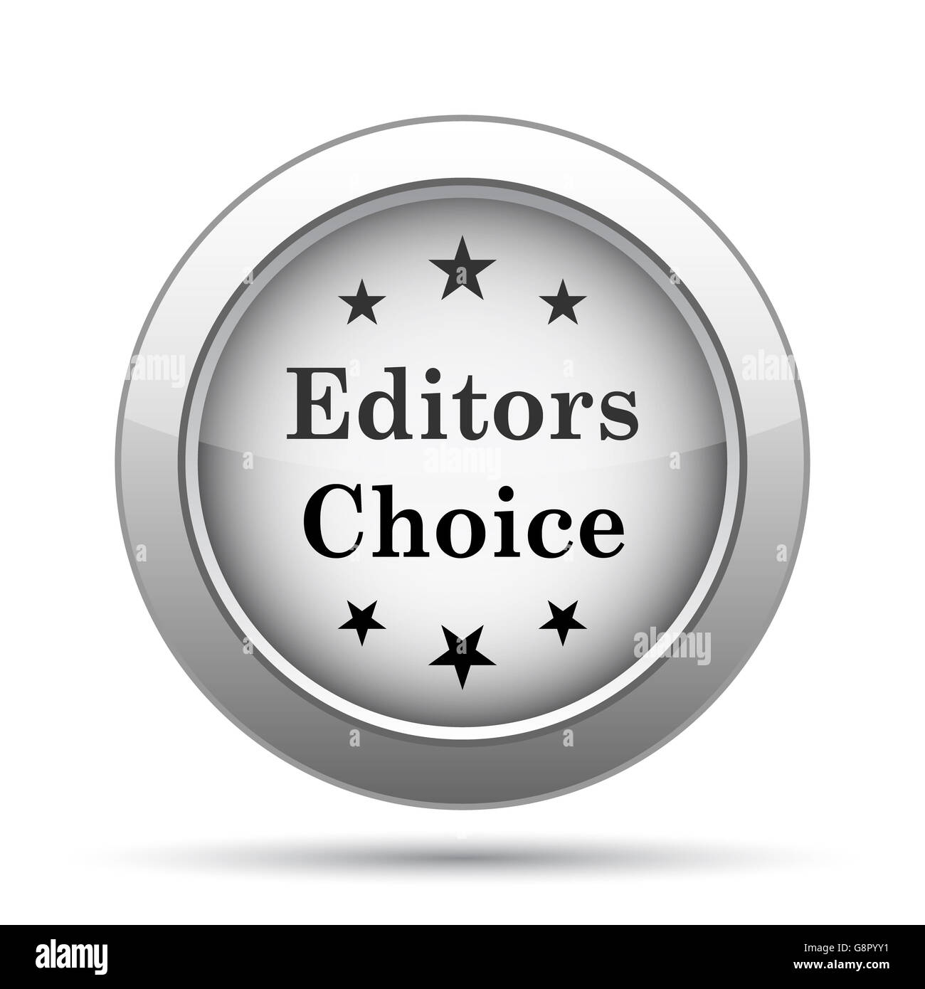Editors choice icon. Internet button on white background Stock Photo - Alamy