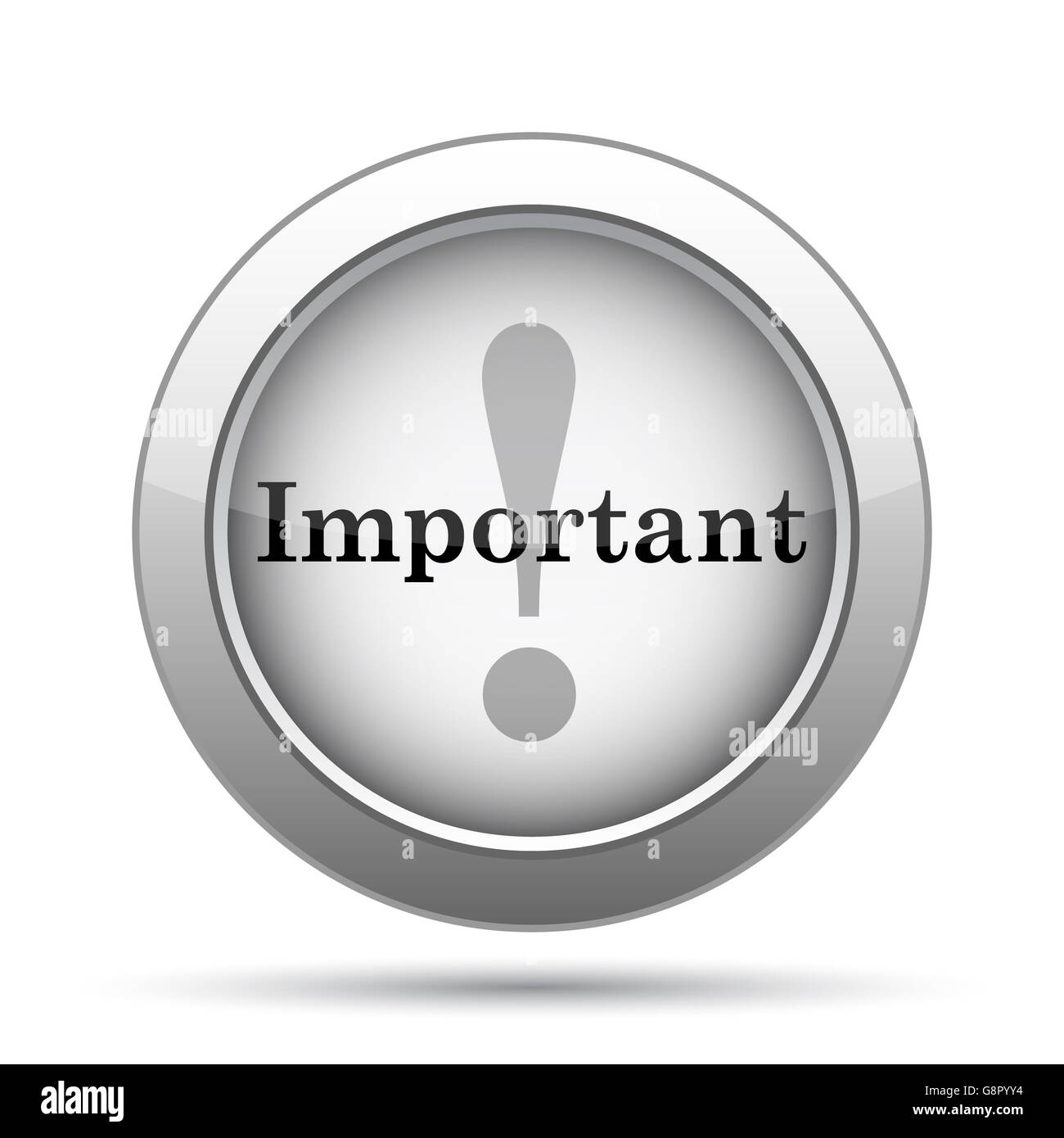 Important icon. Internet button on white background Stock Photo - Alamy