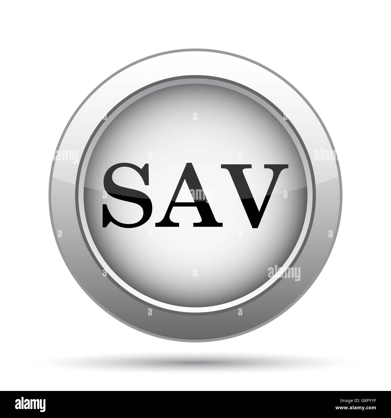 SAV icon. Internet button on white background Stock Photo - Alamy
