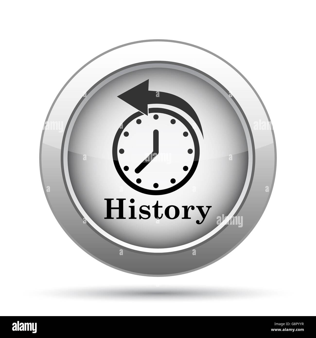 History icon. Internet button on white background Stock Photo - Alamy