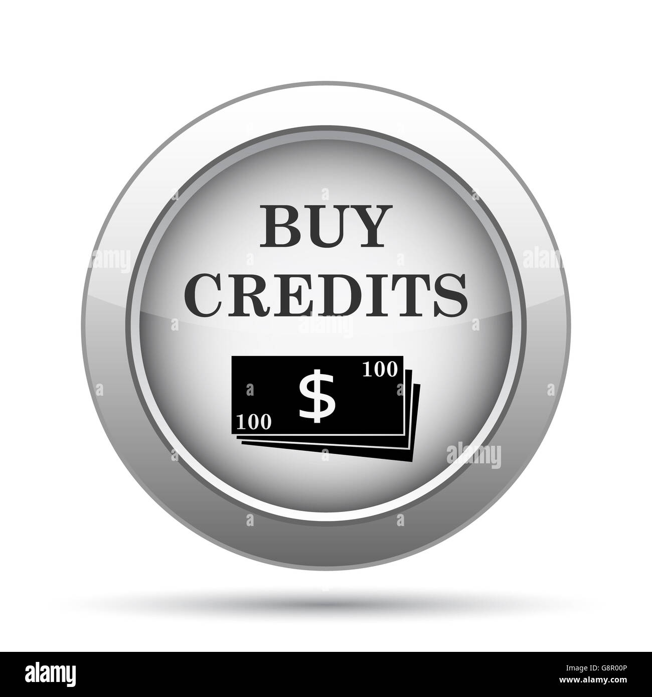 Buy credits icon. Internet button on white background Stock Photo - Alamy