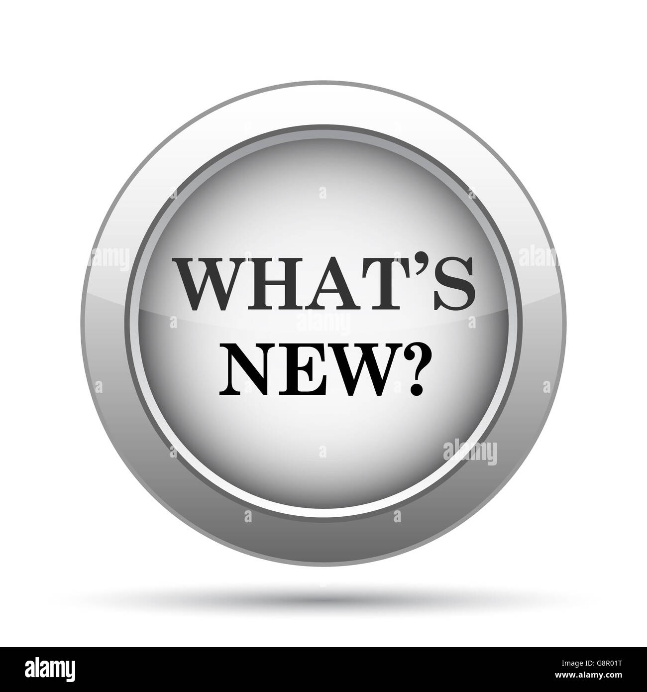 Whats new icon. Internet button on white background Stock Photo - Alamy