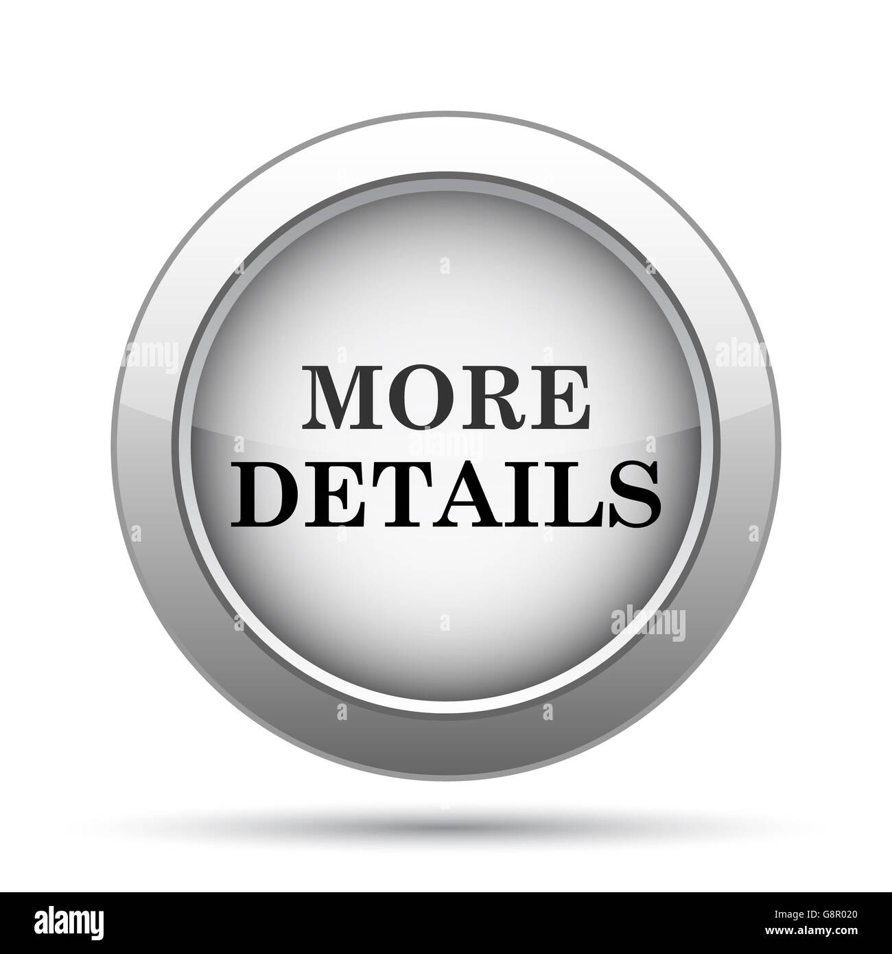 More details icon. Internet button on white background Stock Photo - Alamy