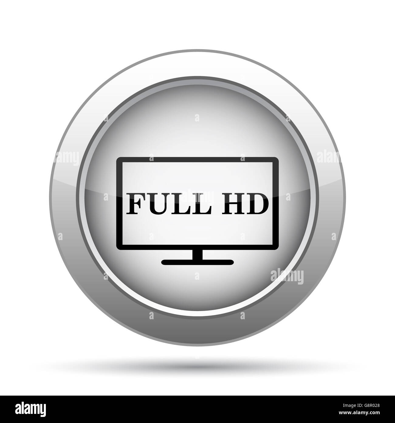 Full HD icon. Internet button on white background Stock Photo - Alamy