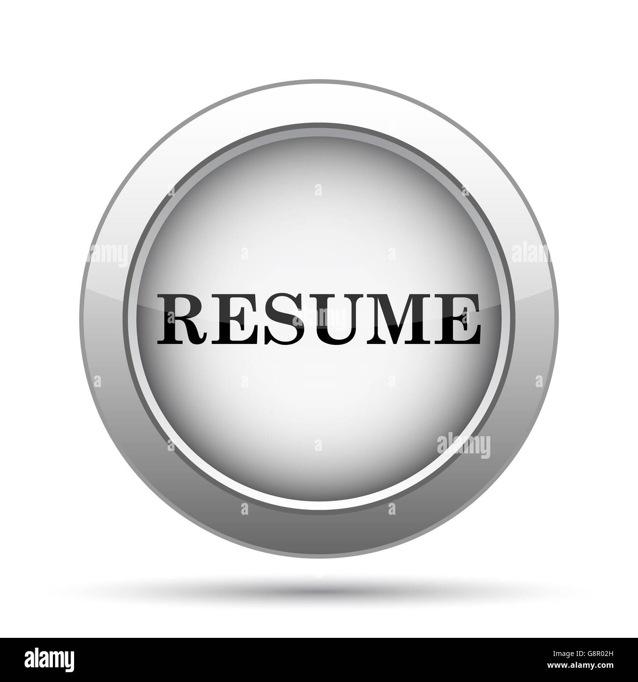 Resume black white icon cv hi-res stock photography and images - Alamy