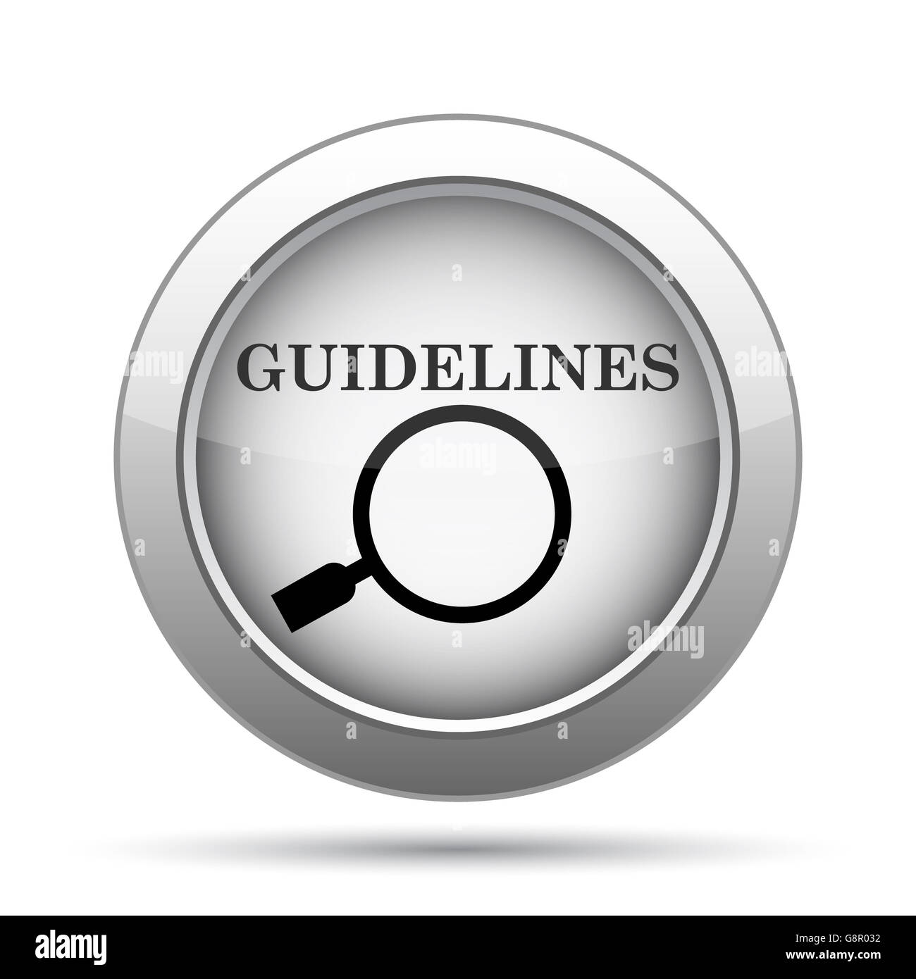 Guidelines icon. Internet button on white background Stock Photo - Alamy