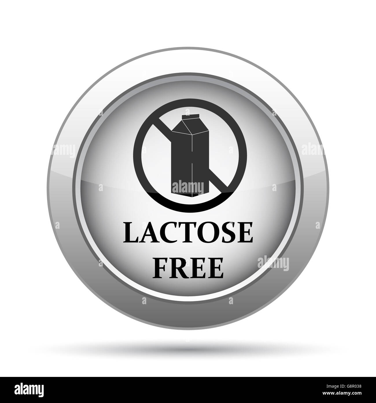 Lactose free icon. Internet button on white background Stock Photo - Alamy