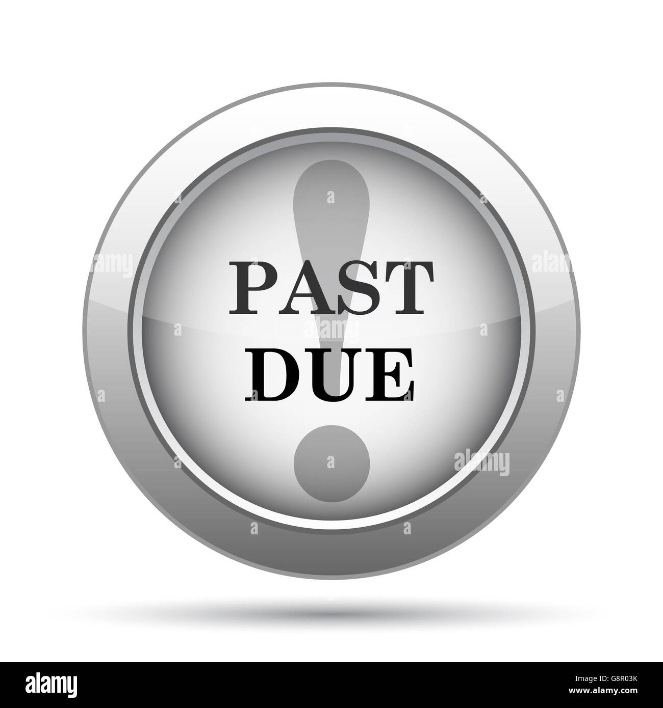 Past due icon. Internet button on white background Stock Photo - Alamy