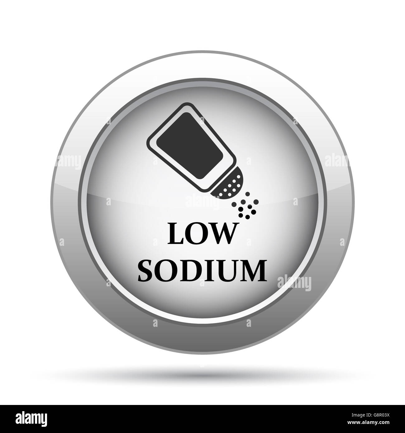 Low sodium icon. Internet button on white background Stock Photo - Alamy