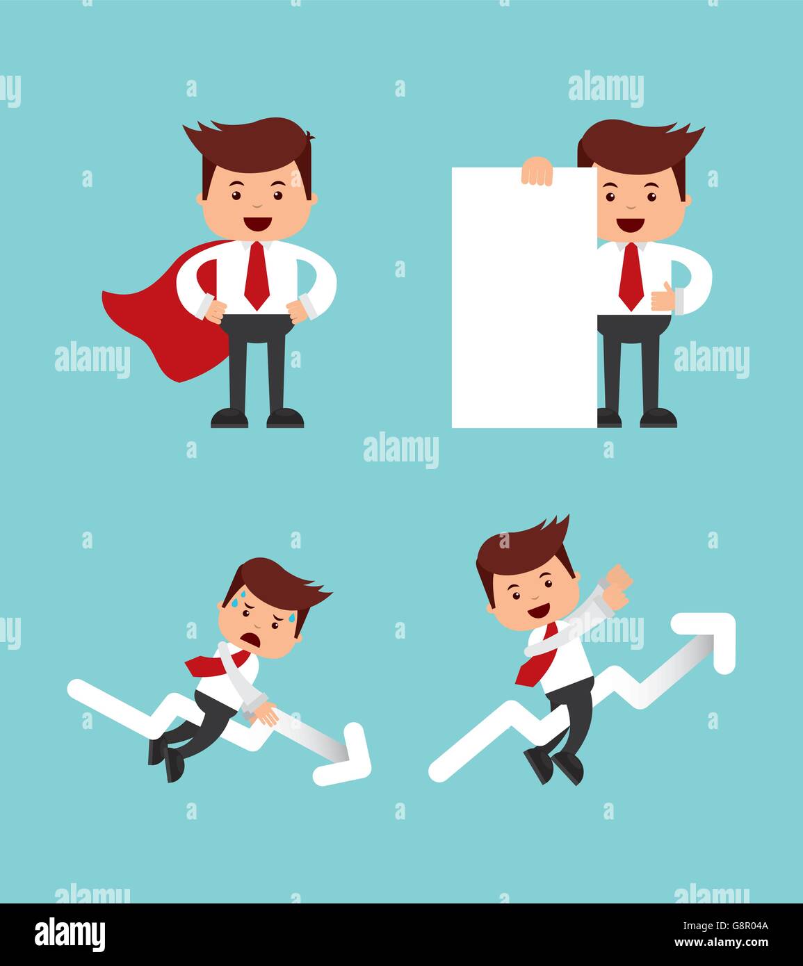 successful businessman character isolated icon design Stock Vector ...