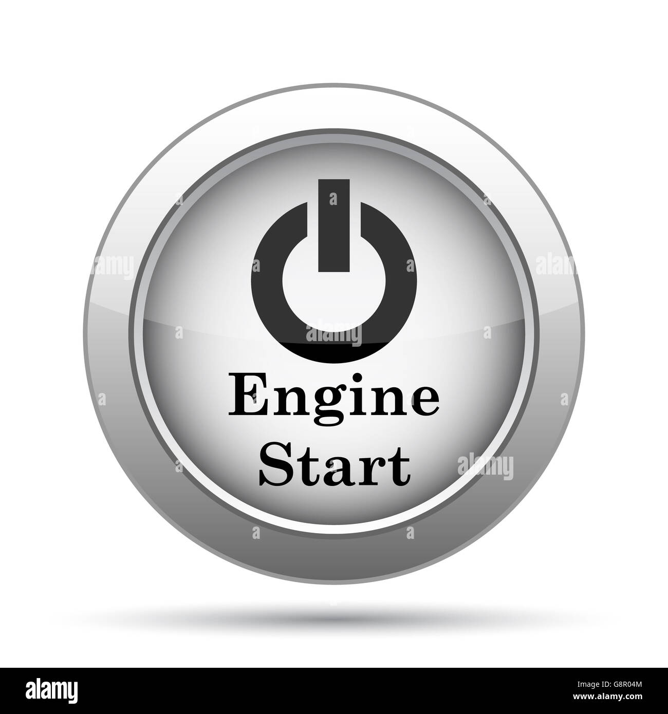 Engine start icon. Internet button on white background Stock Photo - Alamy