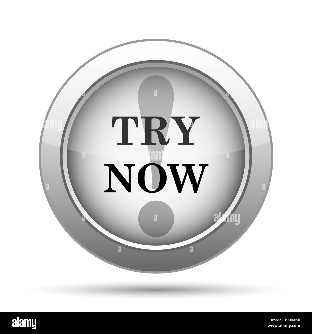 Try now icon. Internet button on white background Stock Photo - Alamy