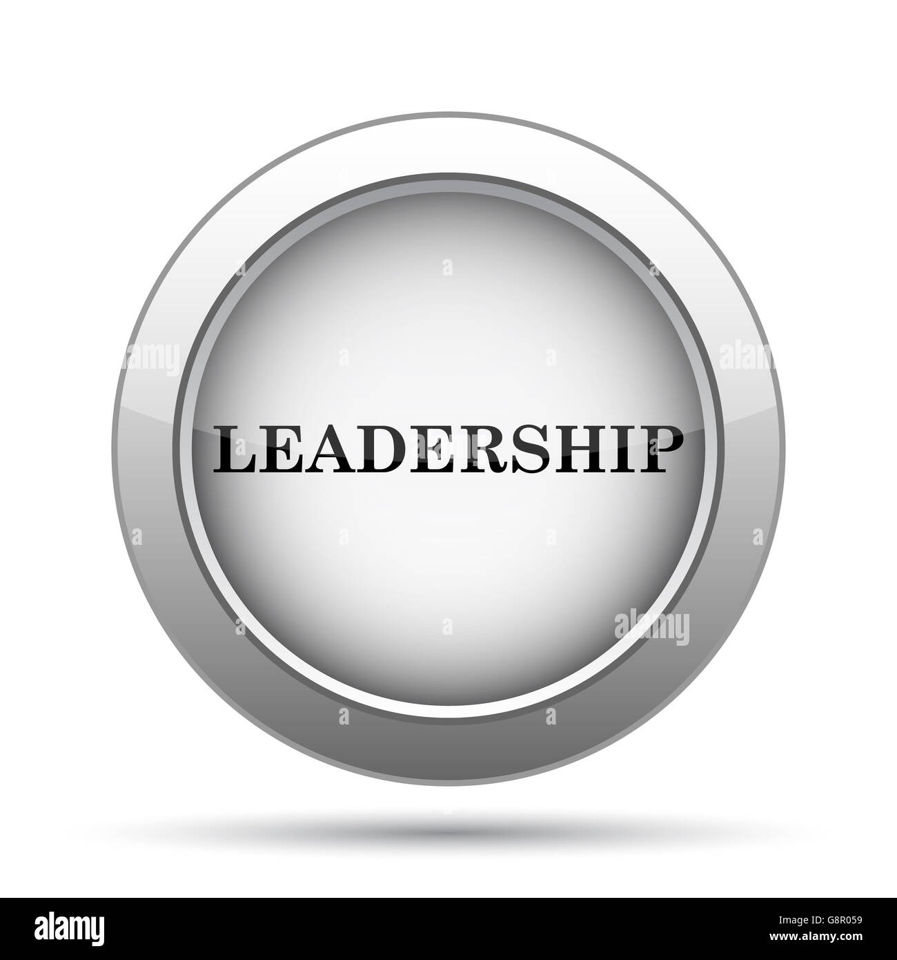 Leadership icon. Internet button on white background Stock Photo - Alamy